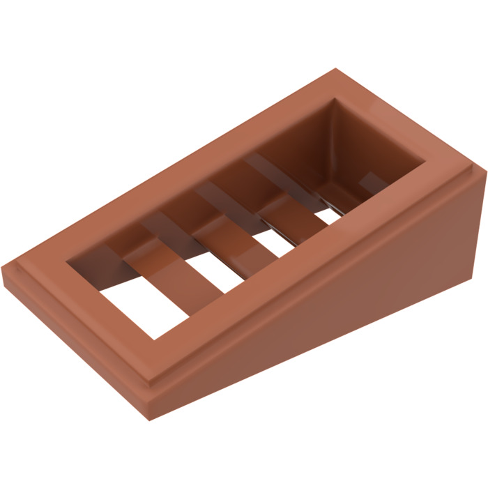 LEGO Dark Orange Slope 1 x 2 x 0.7 (18°) with Grille (61409 / 113474 ...