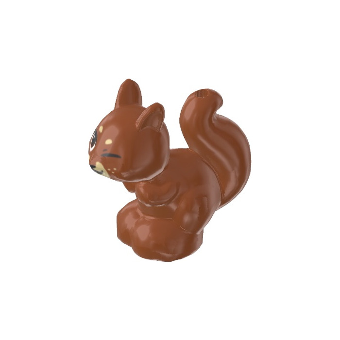 LEGO Dark Orange Squirrel with Hole with Reddish Brown Eye and Wink ...