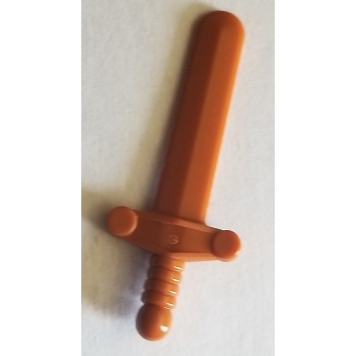 LEGO Dark Orange Sword with Lined Hilt (76764) | Brick Owl