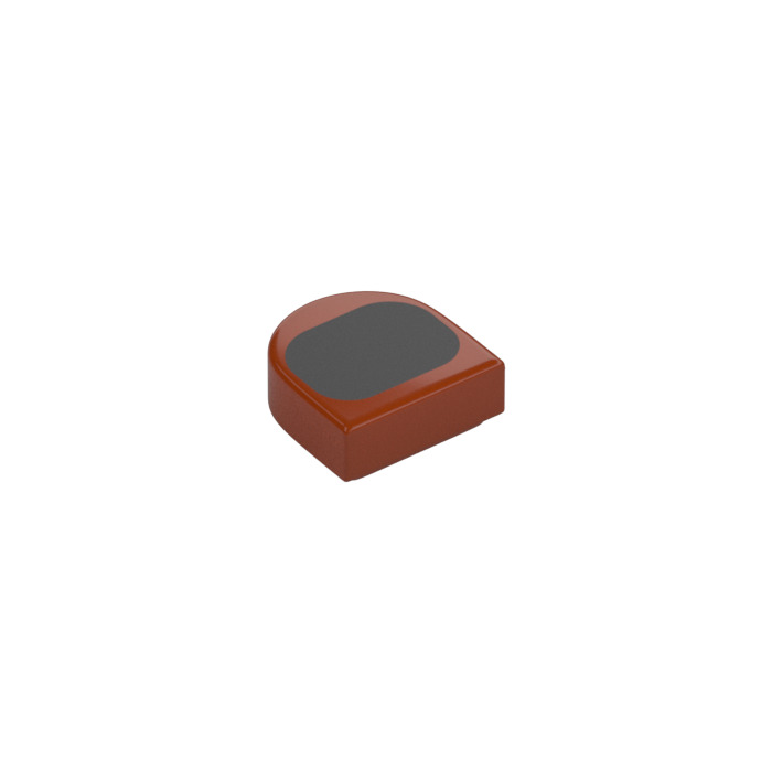 LEGO Tile 1 x 1 Half Oval with Black Oval (112504 / 112543) | Brick Owl ...