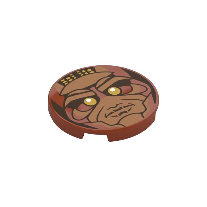 LEGO Dark Orange Tile 3 x 3 Round with Wizard of Oz Giant Face (67095 ...