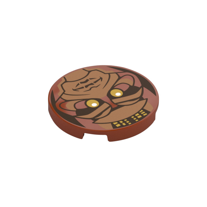 LEGO Dark Orange Tile 3 x 3 Round with Wizard of Oz Giant Face (67095 ...
