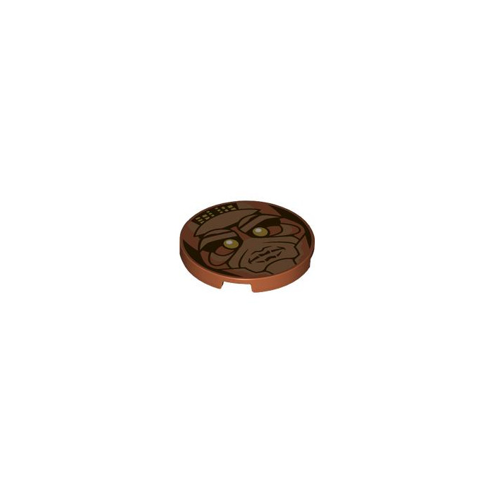 LEGO Dark Orange Tile 3 x 3 Round with Wizard of Oz Giant Face (67095 ...