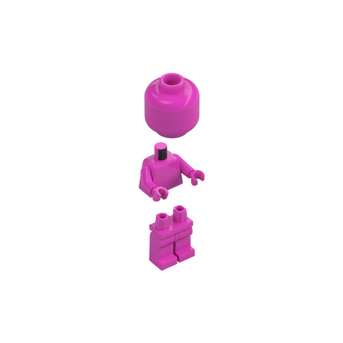 LEGO Dark Pink Monochrome Minifigure | Brick Owl