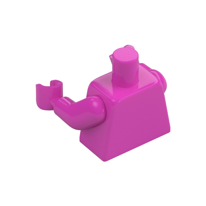 LEGO Dark Pink Plain Torso with Arms and Hands (73403 / 76382) | Brick Owl