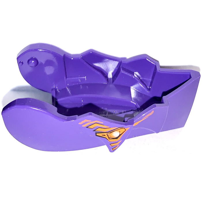 LEGO Dark Purple Beast Lower Jaw with Orange Eyes (15357 / 16440 ...