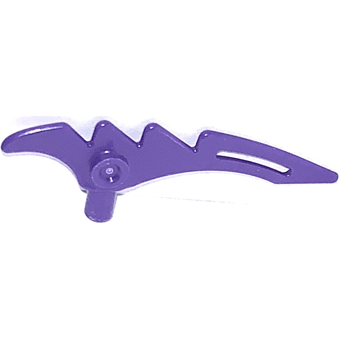 LEGO Dark Purple Crescent Blade with Serrated Edge and Bar (98141 ...