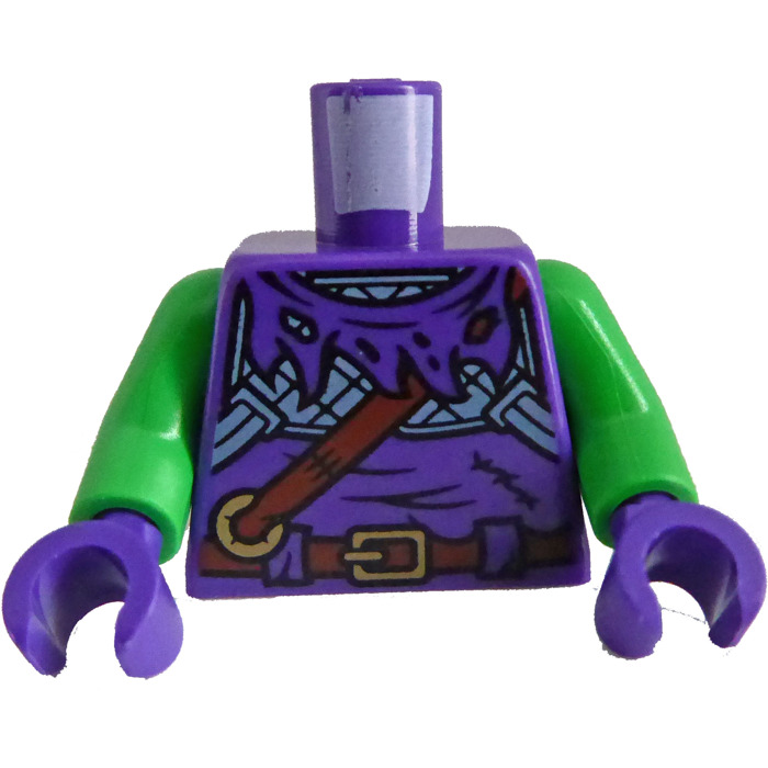 LEGO Dark Purple Green Goblin Minifig Torso (973 / 76382) | Brick Owl ...