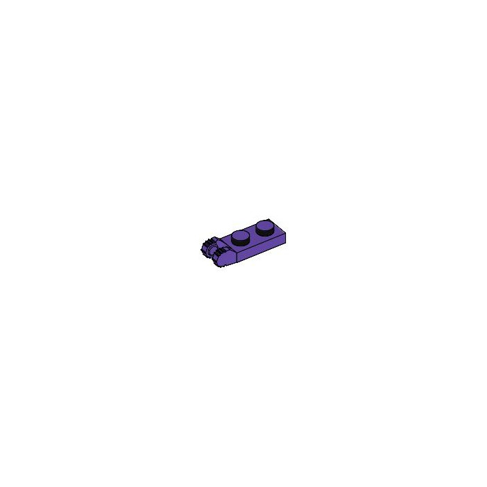 LEGO Dark Purple Hinge Plate 1 x 2 with Dual Fingers with Groove (44302 ...