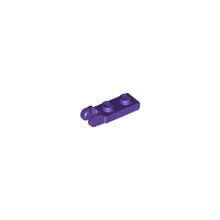 LEGO Dark Purple Hinge Plate 1 x 2 with Dual Fingers with Groove (44302 ...