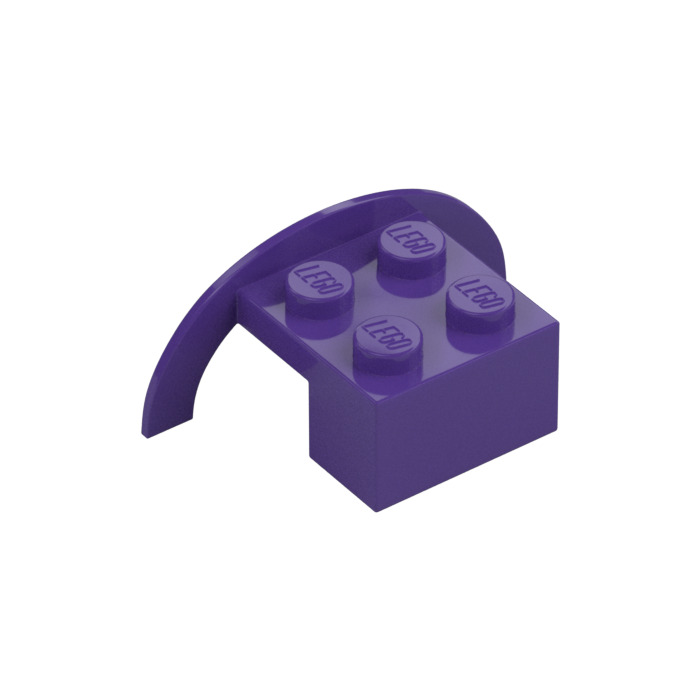 LEGO Dark Purple Mudguard Brick 2.5 x 4 x 1 with Wheel Arch (28579 / ...
