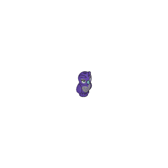 LEGO Dark Purple Owl (Baby) with Silver and Metallic Light Blue (67888 ...