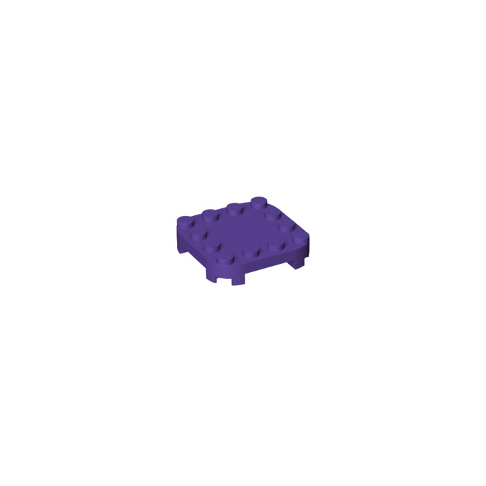 LEGO Dark Purple Plate 4 x 4 x 0.7 with Rounded Corners and Empty ...