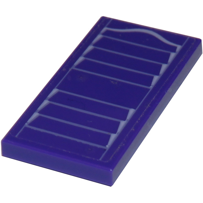 LEGO Dark Purple Tile 2 x 4 with Window Shutter Sticker (87079) | Brick ...