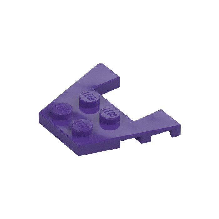 LEGO Dark Purple Wedge Plate 3 x 4 with Stud Notches (28842 / 48183 ...