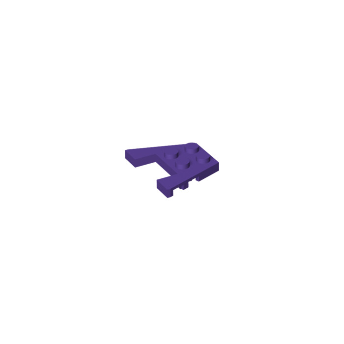 LEGO Morado oscuro Cuñuna Plato 3 x 4 con muescas (28842 / 48183 ...