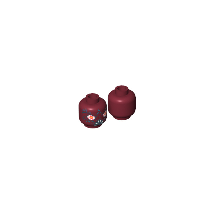 LEGO Dark Red Alien Head with Bloodshot Eyes and White Fangs (3626 / ...