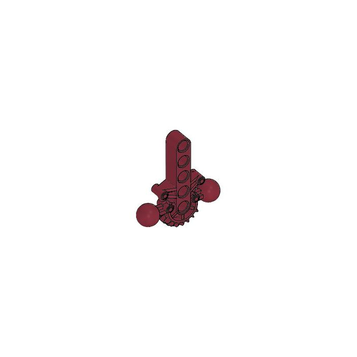 LEGO Dark Red Bionicle Hip Joint with Gear and Beam 5 (47306) | Brick ...