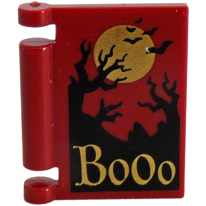 LEGO Dark Red Book Cover with Gold 'BoOo' and Night Landscape (24093 ...