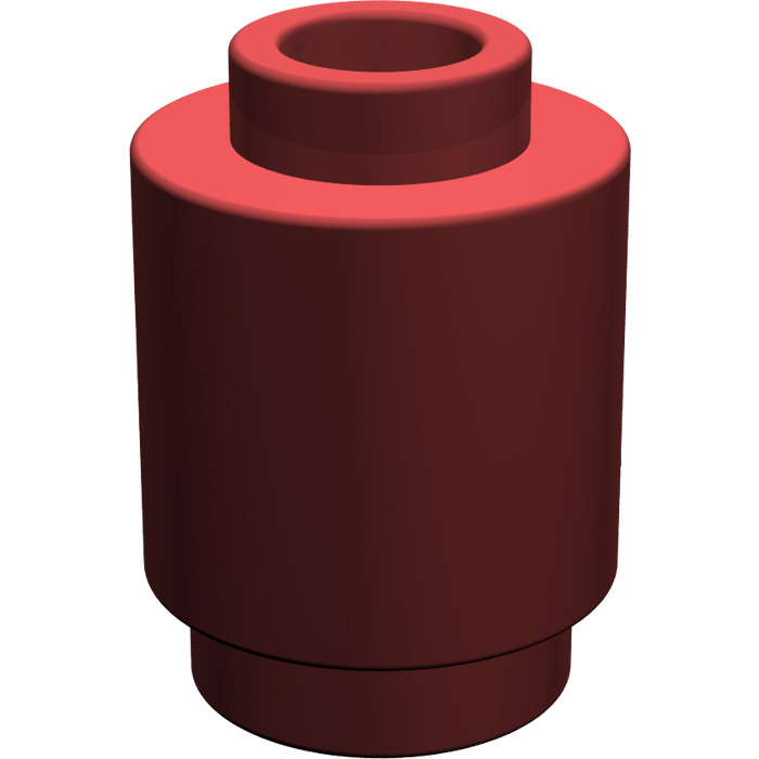 LEGO Dark Red Brick 1 x 1 Round with Open Stud (3062 / 35390) | Brick ...