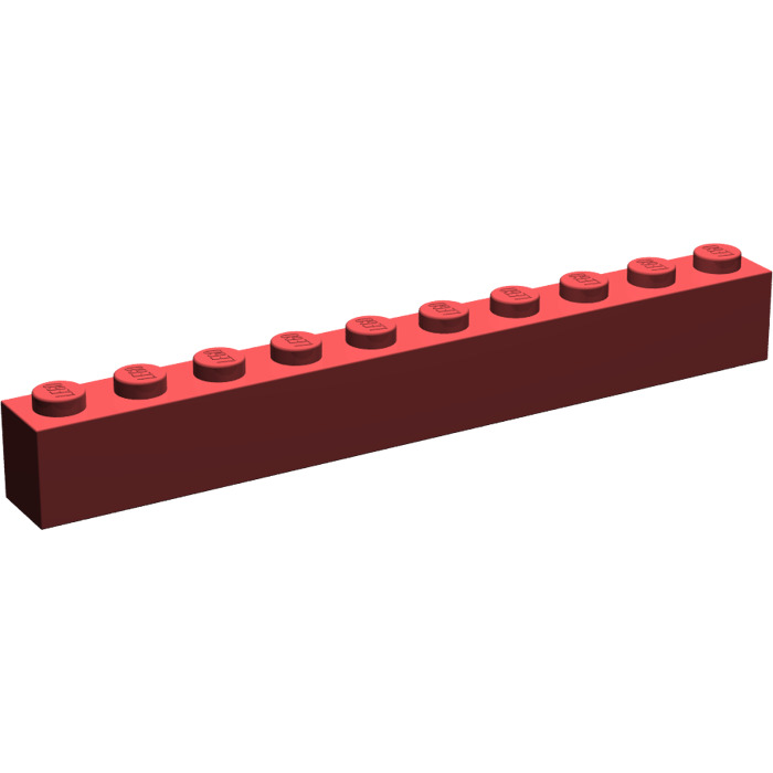 LEGO Dark Red Brick 1 x 10 (6111) | Brick Owl - LEGO Marketplace
