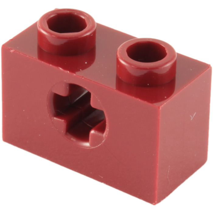 LEGO Dark Red Brick 1 x 2 with Axle Hole ('+' Opening and Bottom Tube ...