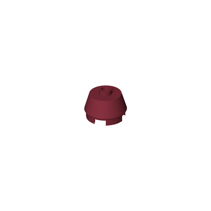 LEGO Dark Red Brick 2 x 2 Round with Sloped Sides (98100) | Brick Owl ...