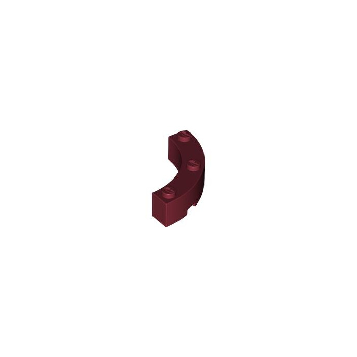 LEGO Dark Red Brick 4 x 4 Round Corner (Wide with 3 Studs) (48092 / ...