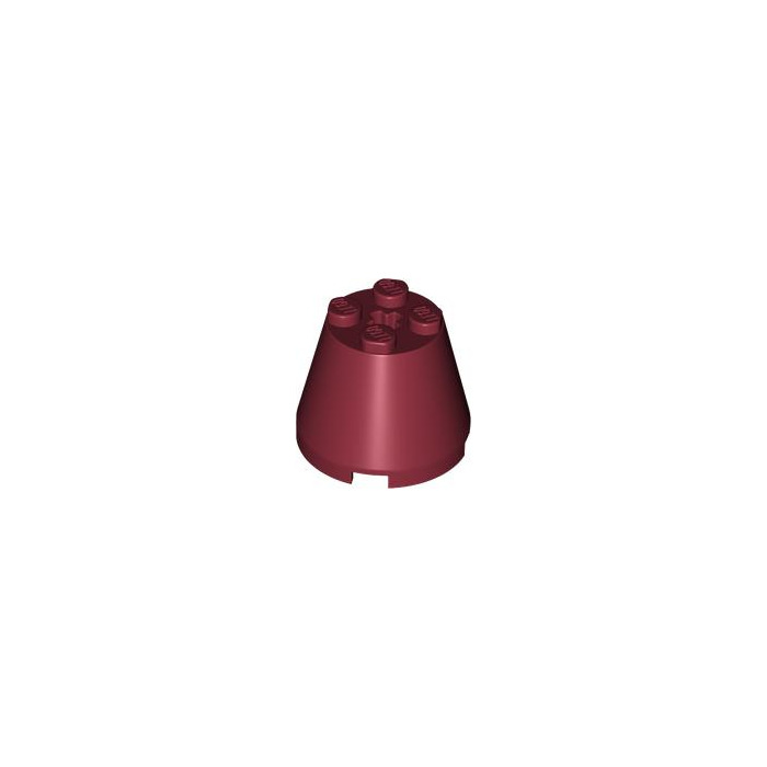 LEGO Dark Red Cone 3 x 3 x 2 with Axle Hole (6233 / 45176) | Brick Owl ...