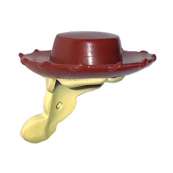 LEGO Dark Red Cowboy Hat with Bright Light Yellow Braid Hair | Brick Owl