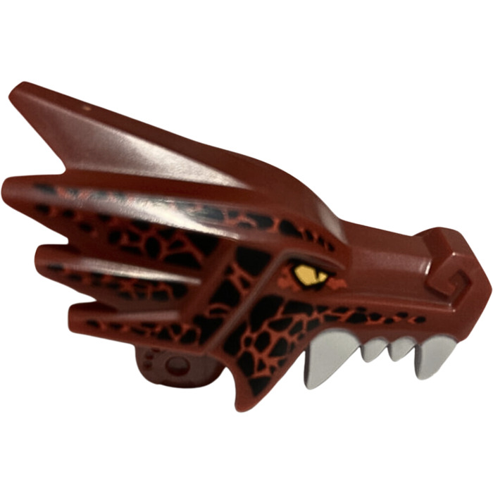 LEGO Dark Red Dragon Head with Black and Red Markings | Brick Owl ...