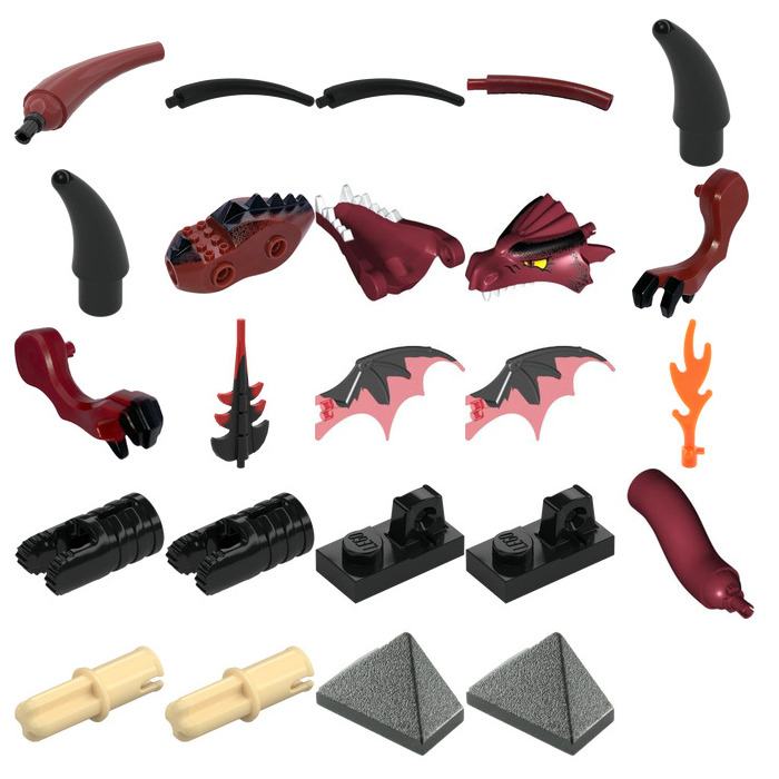 LEGO Dragon with Red Head | Brick Owl - LEGO Marketplace