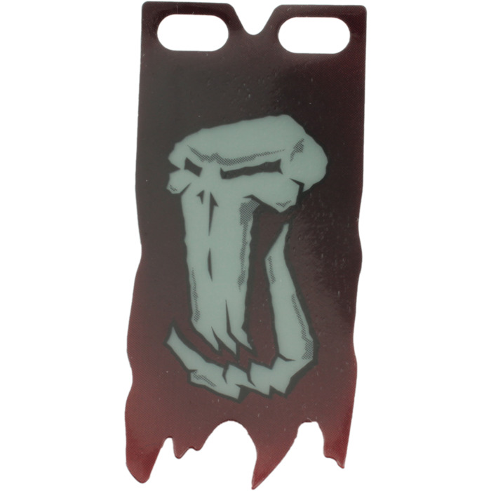 LEGO Dark Red Flag 4 x 8.5 Tattered with Troll Skull (61747) | Brick ...