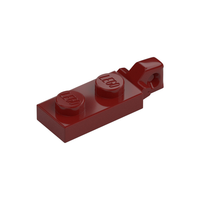 LEGO Dark Red Hinge Plate 1 x 2 with Single Finger on End Vertical with ...