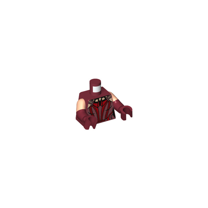 LEGO Dark Red Minifig Torso with Female Mesh Top and Webbing (973 ...