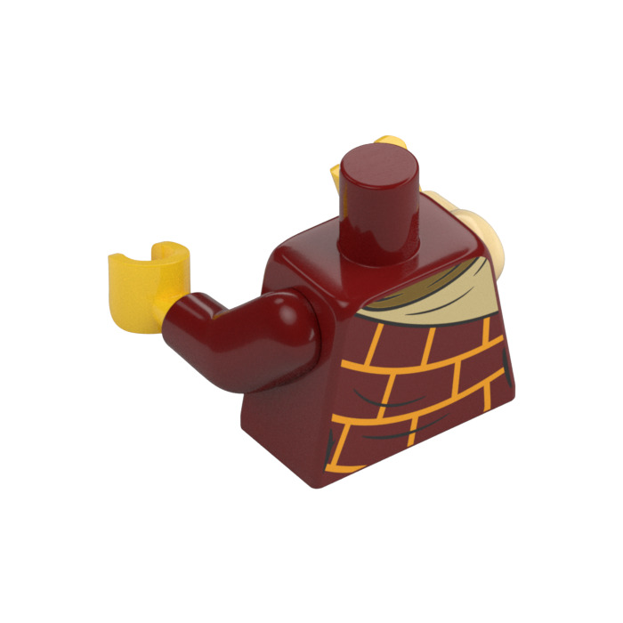 LEGO Dark Red Mr. Tang with Robe and Headdress Minifig Torso (973 / ...