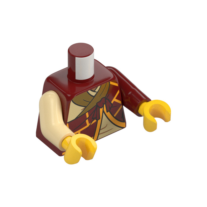 LEGO Dark Red Mr. Tang with Robe and Headdress Minifig Torso (973 / ...