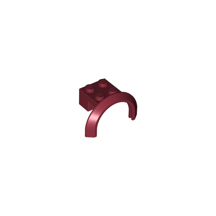 LEGO Dark Red Mudguard Brick 2.5 x 4 x 1.7 with Wheel Arch (50745 ...