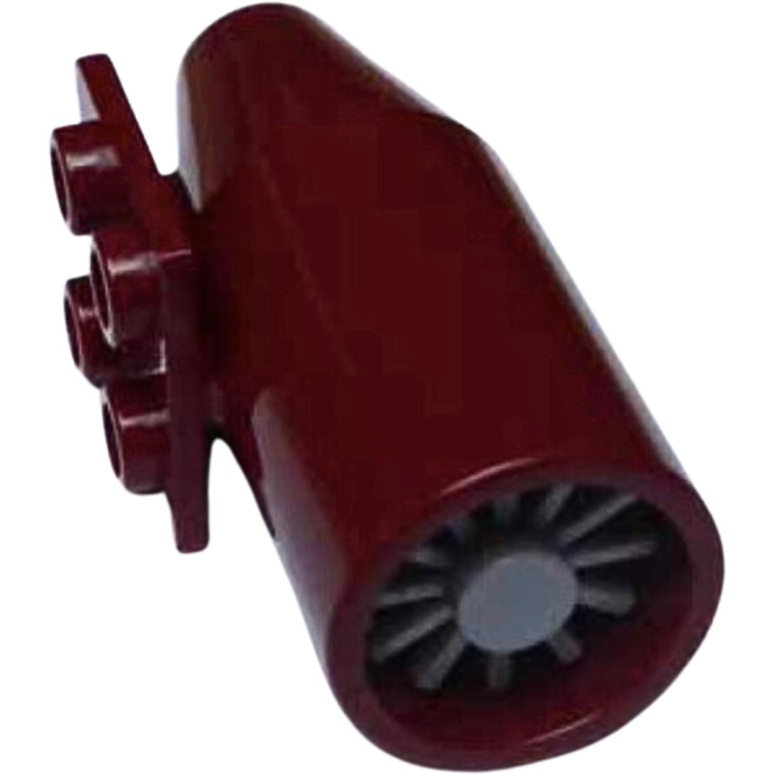 LEGO Dark Red Plane Jet Engine with Medium Stone Gray Center | Brick ...