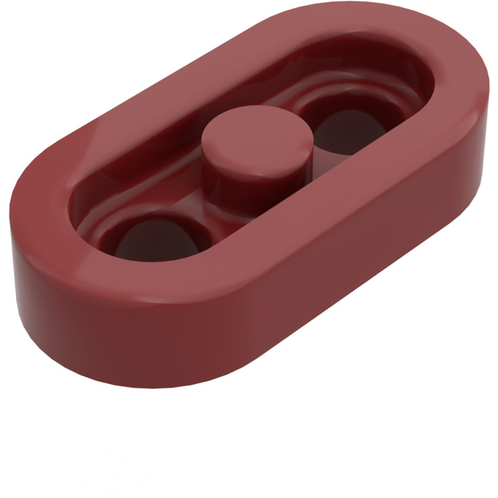 LEGO Dark Red Plate 1 x 2 with Rounded Ends (35480) | Brick Owl - LEGO ...
