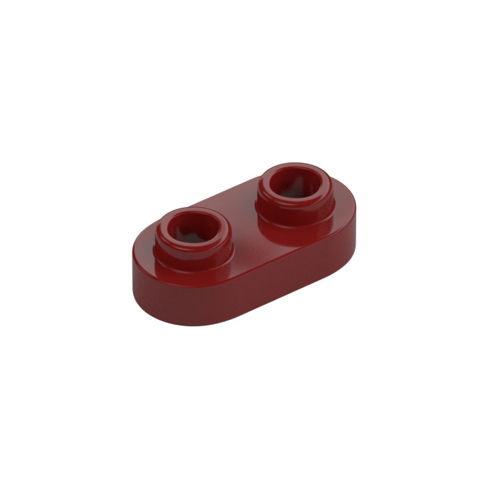 LEGO Dark Red Plate 1 x 2 with Rounded Ends (35480) | Brick Owl - LEGO ...