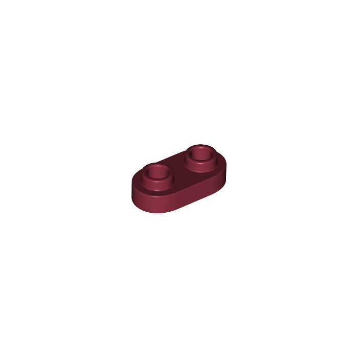 LEGO Dark Red Plate 1 x 2 with Rounded Ends (35480) | Brick Owl - LEGO ...