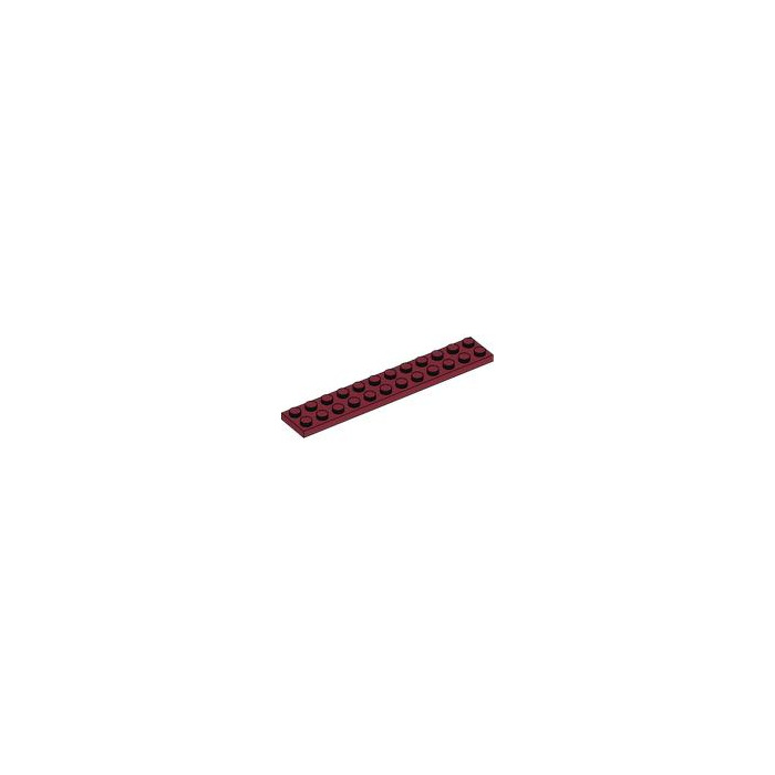 LEGO Dark Red Plate 2 x 12 (2445) | Brick Owl - LEGO Marketplace
