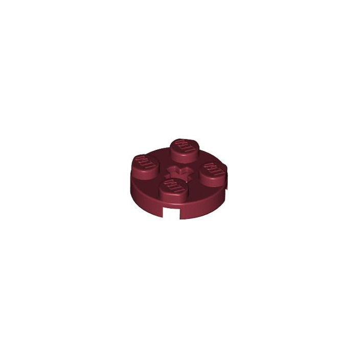 LEGO Dark Red Plate 2 x 2 Round with Axle Hole (4032) | Brick Owl