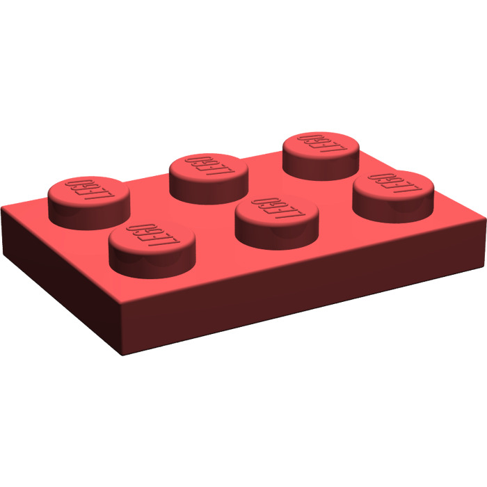 LEGO Dark Red Plate 2 x 3 (3021) | Brick Owl - LEGO Marketplace