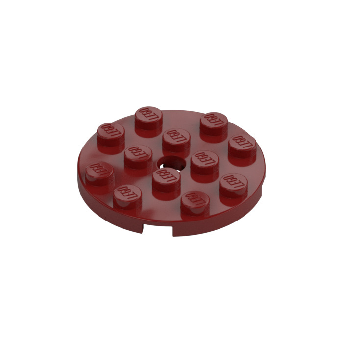 LEGO Dark Red Plate 4 x 4 Round with Hole (60474) | Brick Owl - LEGO ...