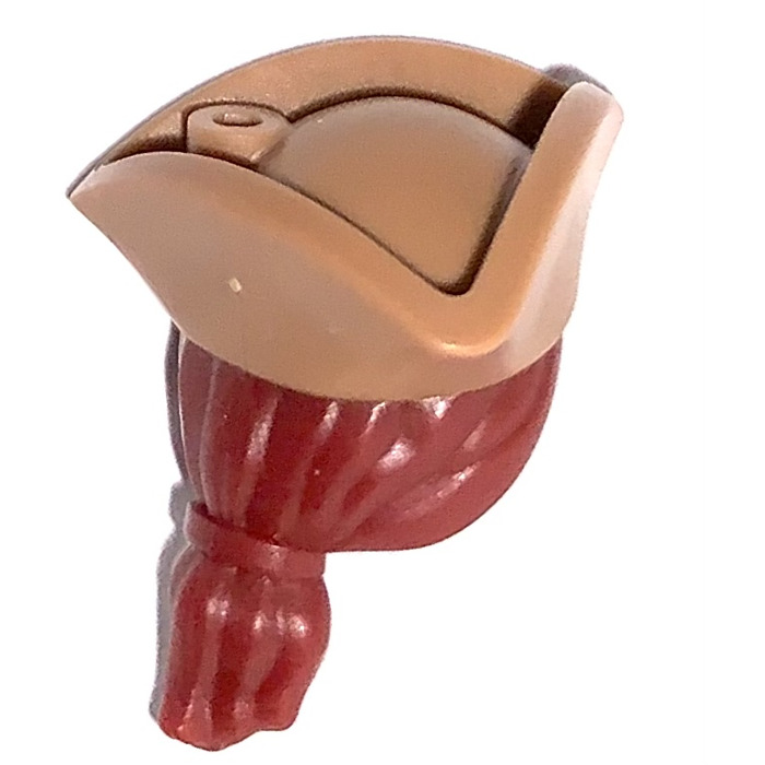 LEGO Dark Red Ponytail and Medium Dark Flesh Tricorne Hat | Brick Owl ...