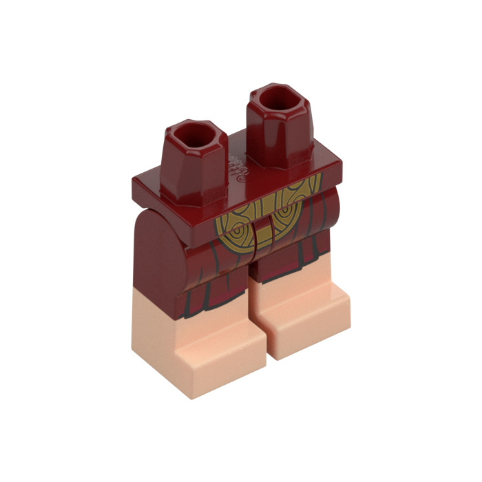 LEGO Dark Red Princess Leia with Slave Outfit and Dark Brown Hair with ...