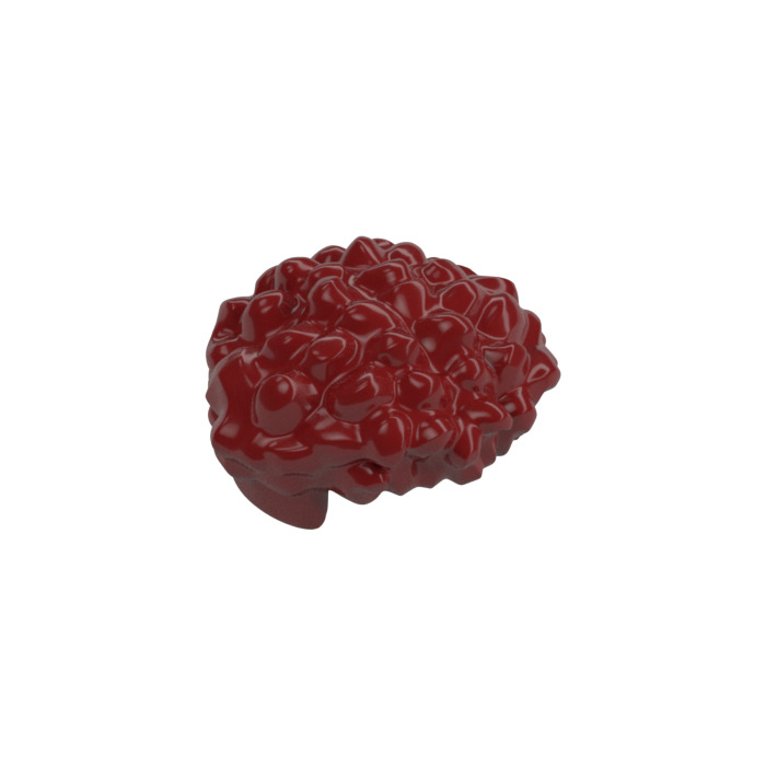 LEGO Dark Red Short Coiled Hair with Short Sides (80682) | Brick Owl ...