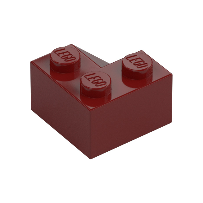 LEGO Dark Red Slope 2 x 2 (45°) with Double Concave (3046 / 4723 ...